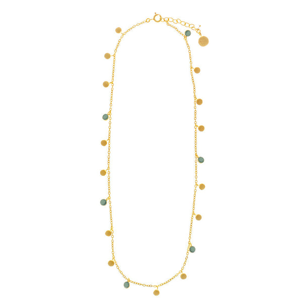 Green Aventurine disc necklace – Rubyteva Design